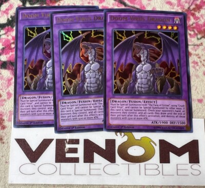 3x (M/NM) - Doom Virus Dragon - DRL3-EN057 - Ultra Rare - 1st Edition ...