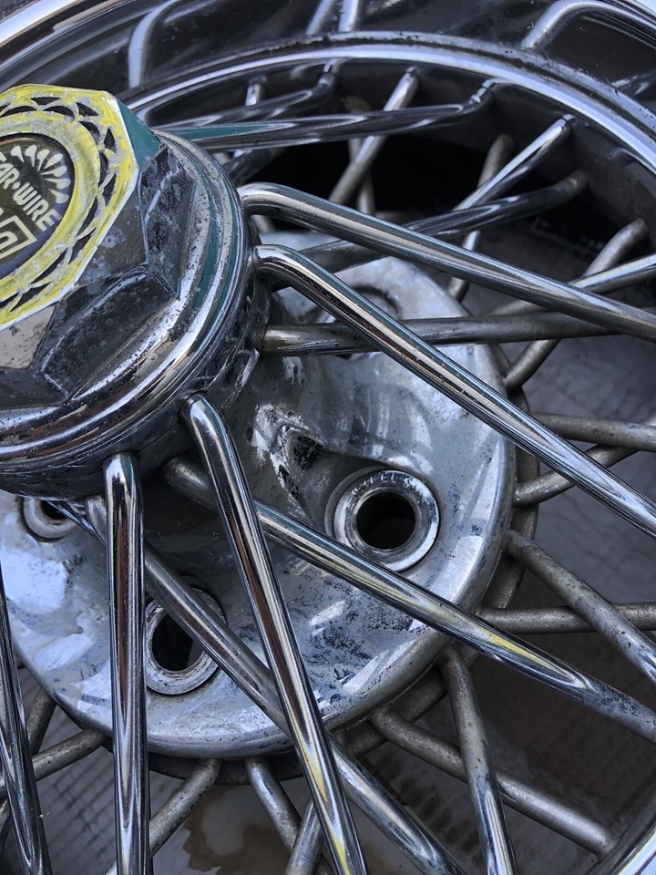 1981 Weld STAR WIRE Chrome 15x8” 30 Spoke Rims Uni-Lug Bolt Pattern ...