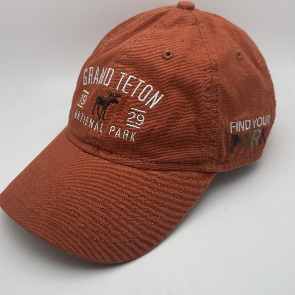 Grand Teton National Park Hat Cap Embroidered Moose Adustable GR15 | eBay