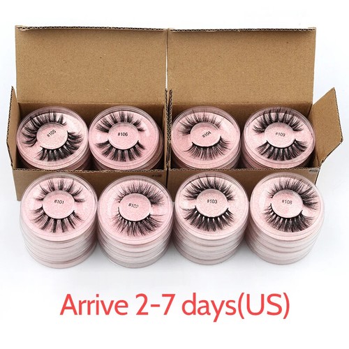 Wholesale Lashes 4/50/100 Pcs Eyelash Bulk 3D Mink Lashes Makeup False ...