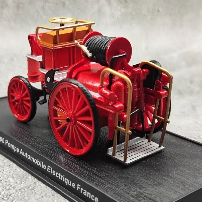 1:43 French antique fire engine alloy plastic model 1900 fire engine ...