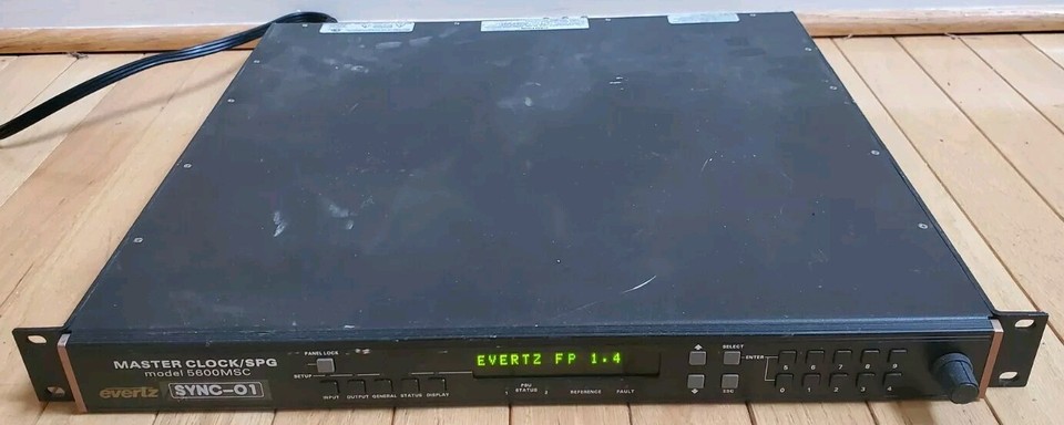 Evertz 5600MSC Master Clock/SPG w/ 1PS STGM, HTG T tested working fans ...