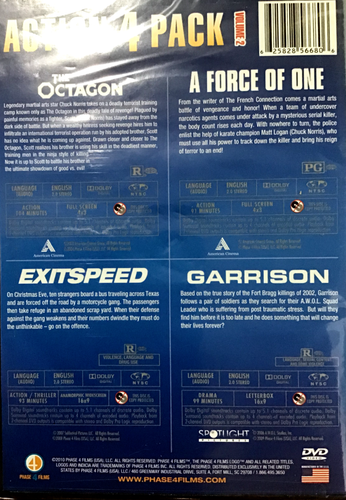 Octagon/A Force of One/Exitspeed/Garrison, Action 4 Pack, Vol. 2 (DVD ...