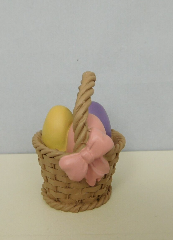 Mini Easter Basket with eggs in it and a bow - New by Blossom Bucket ...