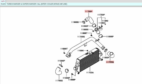 Brand new Intercooler hose for Mitsubishi Evo 1 2 3 cd9a ce9a OEM *NOS ...