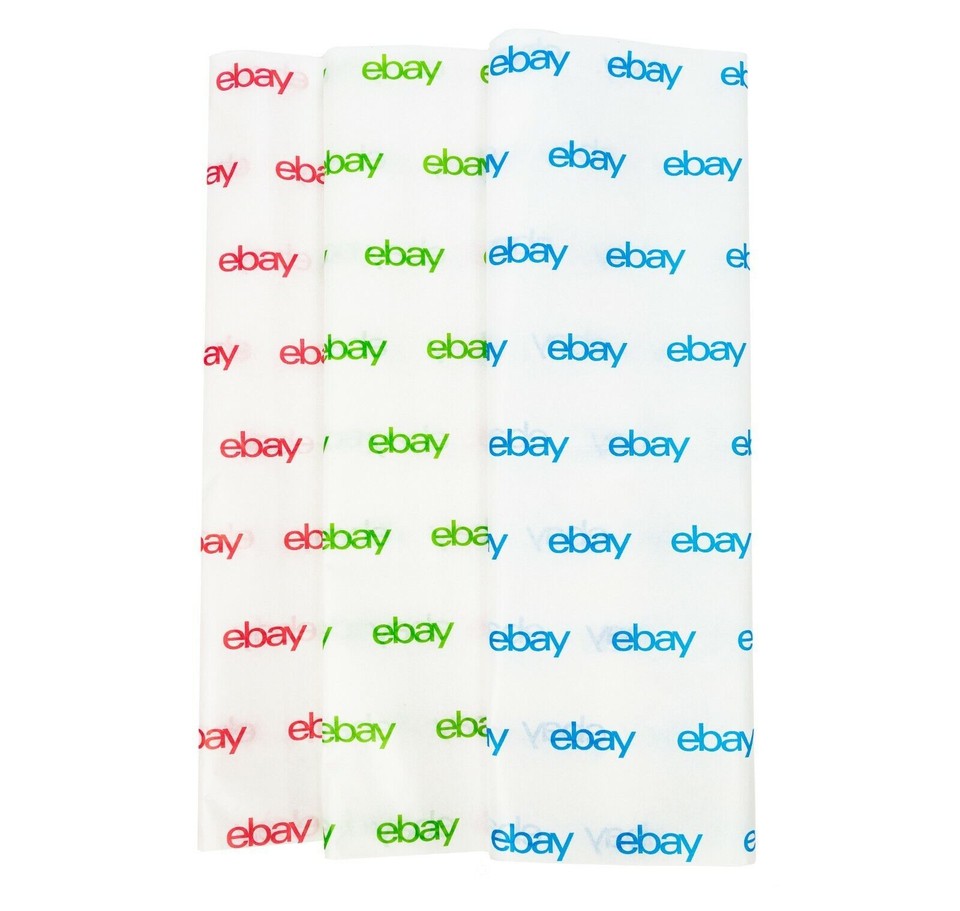 EBay-Branded Tissue Paper 20” x 30” Blue Red Purple Holiday Sealing ...