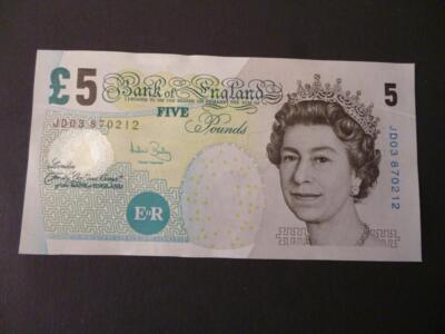 2004 QUEEN ELIZABETH UNCIRCULATED FIVE POUNDS NOTE ELIZABETH FRY ...