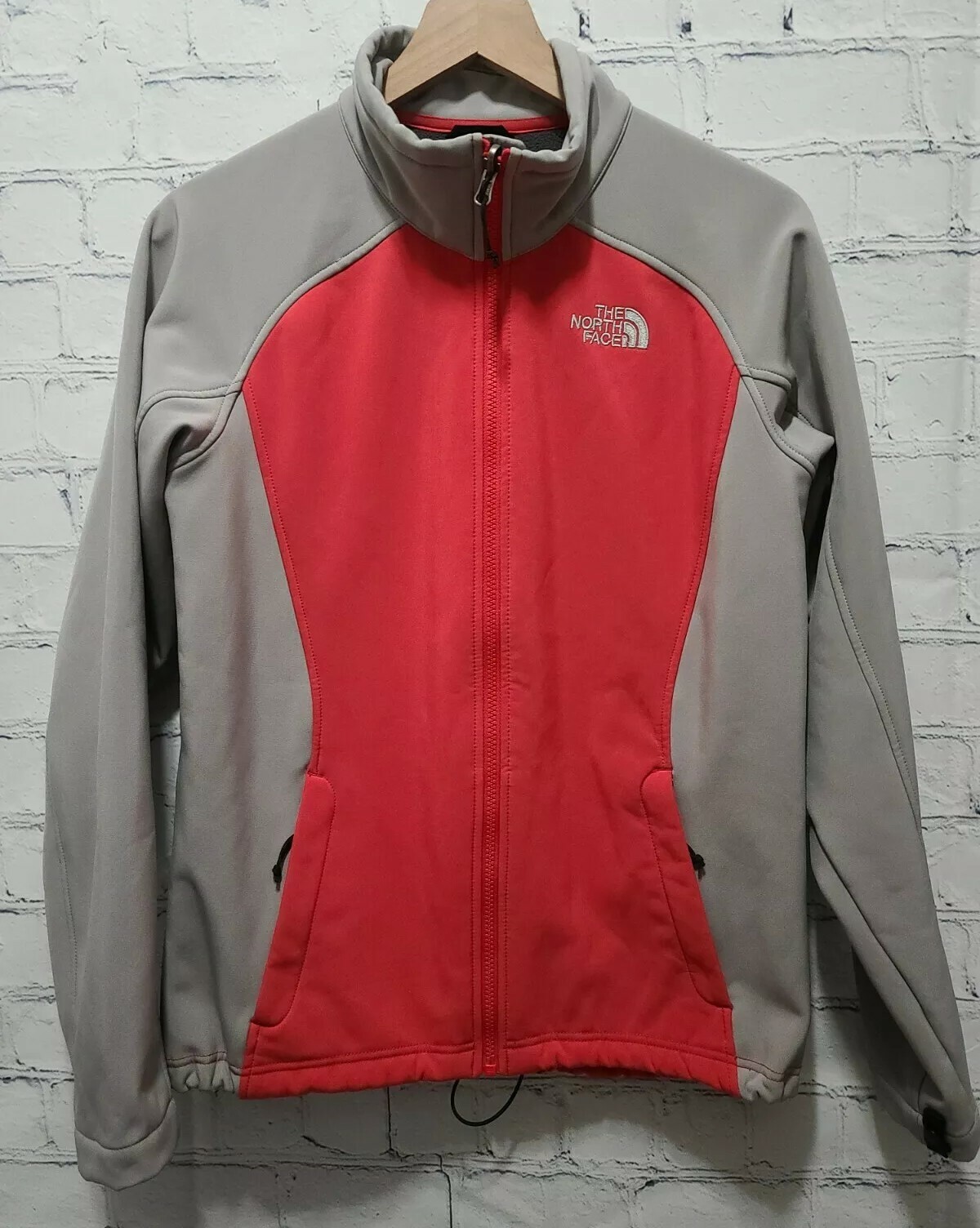 The North Face Hot Pink Hard Shell Fleece Lined Full Zip Womens Large ...