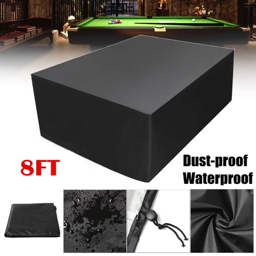 8FT Pool Table Cover Waterproof Dustproof Indoor Outdoor Billiard ...
