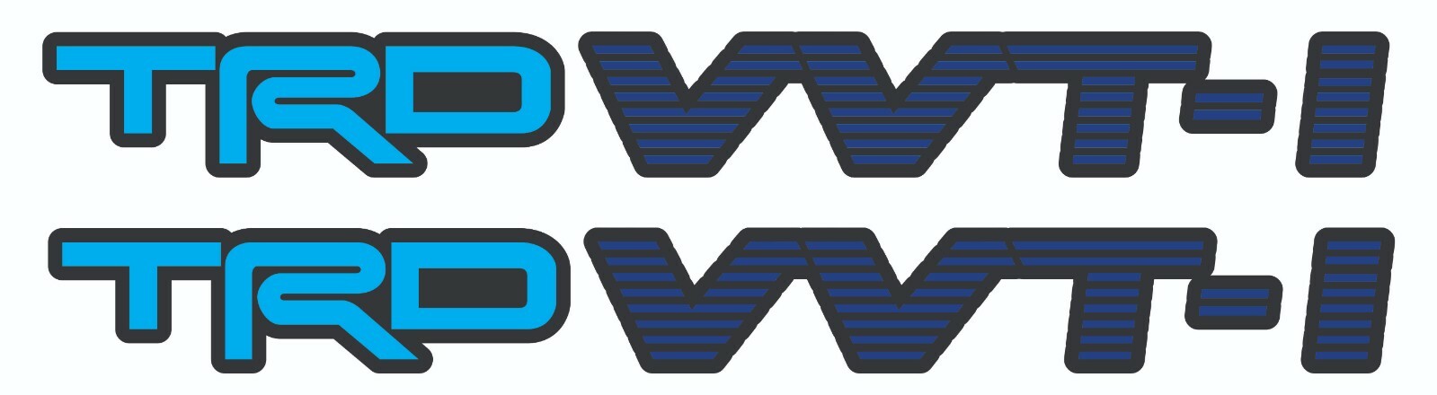 TRD VVTI with Background Color vinyl Sticker Decals - VVTI TRD - SET of ...