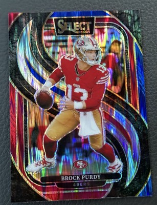 2024 Panini Select - Brock Purdy Premier Level #124 Red & Blue Shock ...