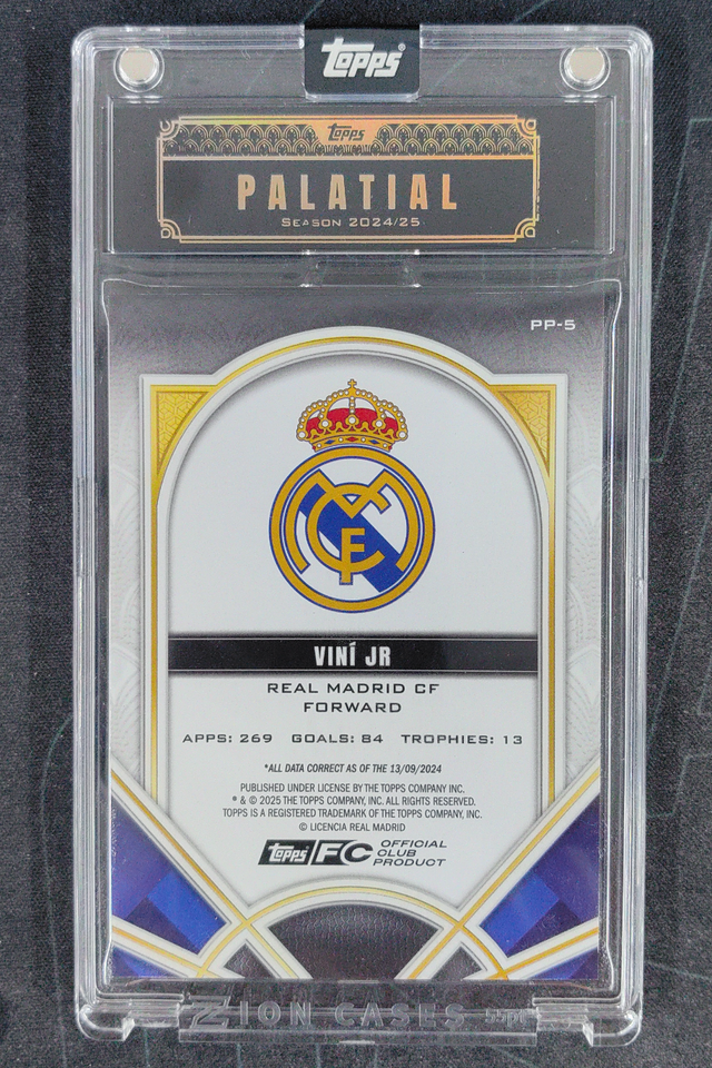 2024-25 Topps Real Madrid Palatial Vini Jr Palatial Prestige Gold /10 ...