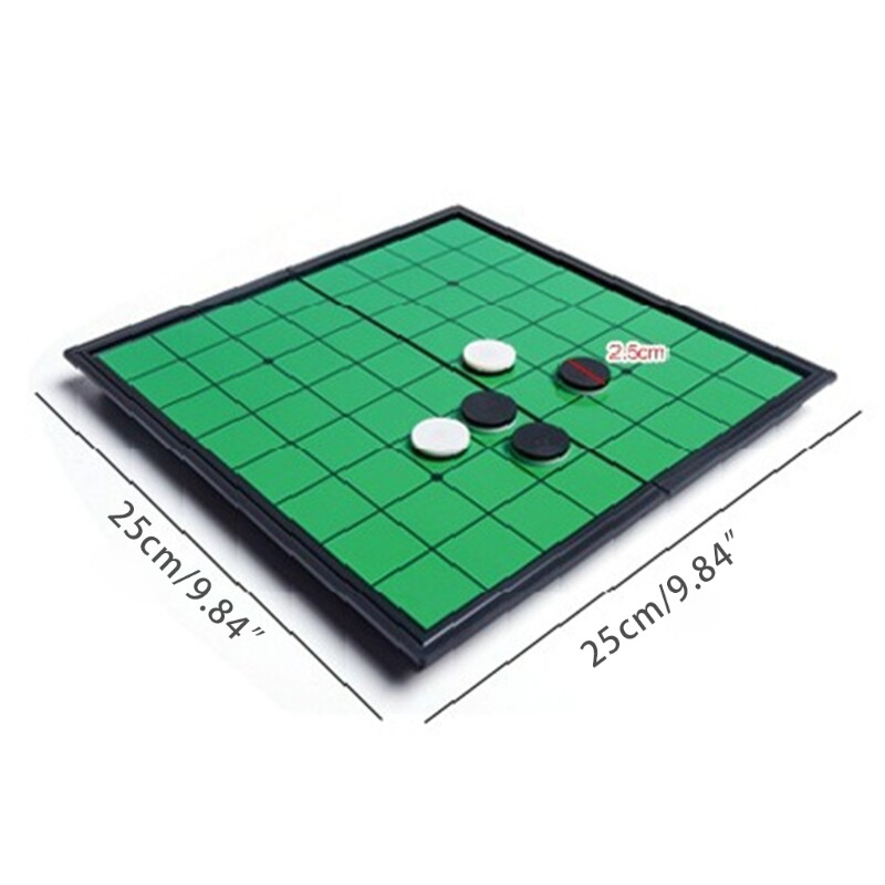 Foldable Go Game Set, 9.84Inch Collapsible Reversi Othello Travel Board ...