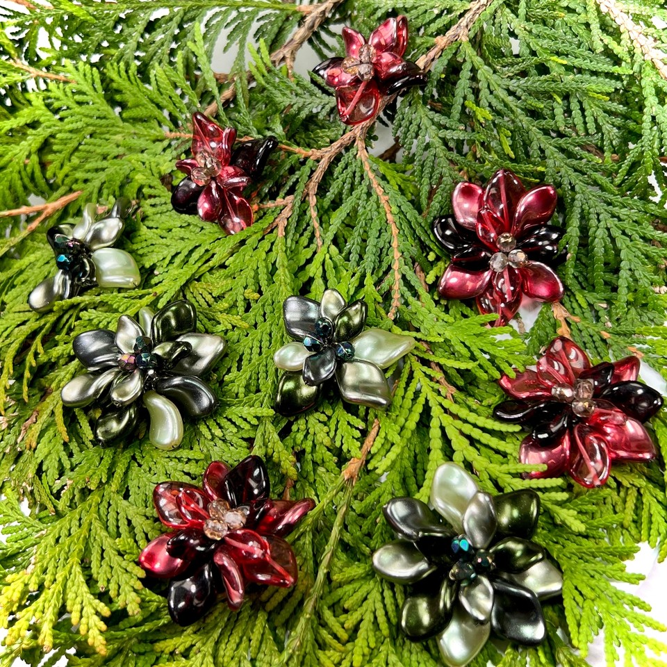 Czech Glass Beads 1.5 inch Flower Ornament Green and Grey Color 1 piece CA024 | eBay