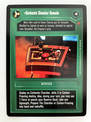 Star Wars CCG - Carbonite Chamber Console - Cloud City | eBay