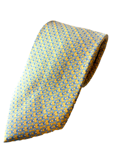 Brooks Brothers Geo Link Chain Design All Silk Neck Tie Made In USA 59 ...
