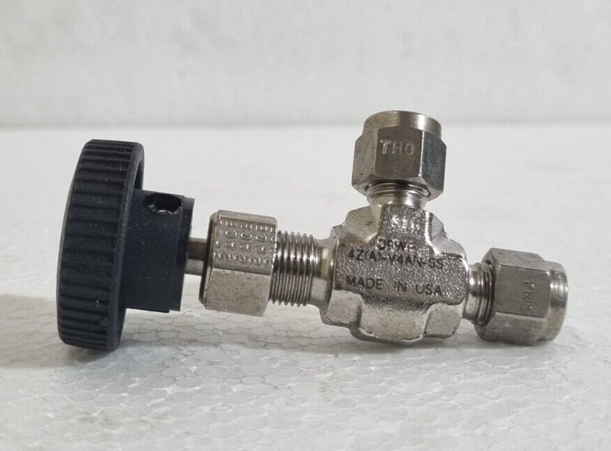 PARKER 4A-V4AN-SS ANGLE NEEDLE VALVE V4 SERIES 1/4 A-LOK 5000 PSI | eBay