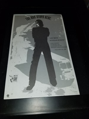 Lou Reed Busload Of Faith Rare Original Radio Promo Poster Ad Framed ...