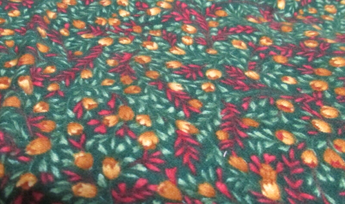 Flannel Fabric Dark Green Yellow Crocus Floral Calico Print Maywood ...