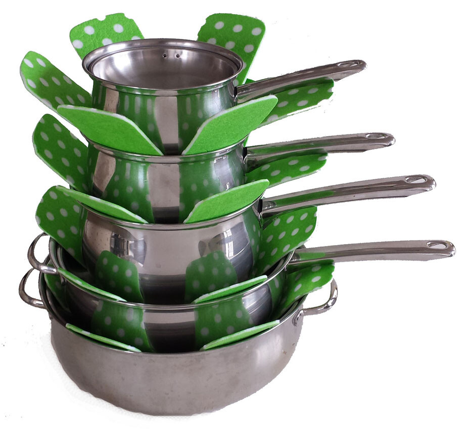 4 Pc Pot and Pan Protector Anti-Scratch Pads. Divider for Kitchen ...