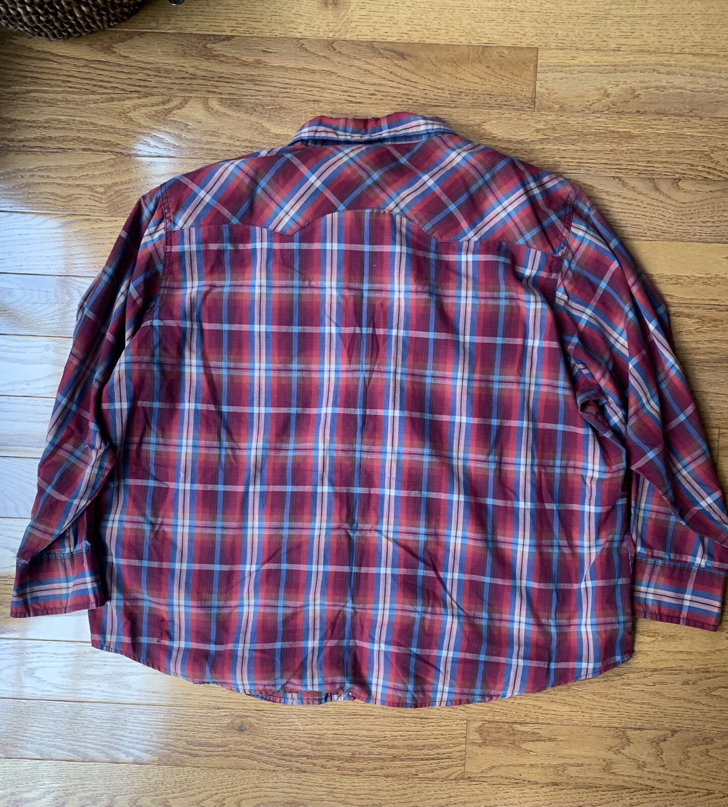 Vintage Wrangler Wrancher Western Pearl Snap Button up Red Shirt 3XL | eBay