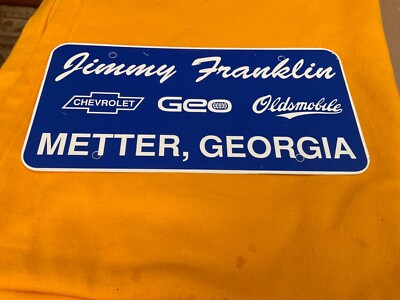 Dealership Thin Plastic License Plate Jimmy Franklin Chevrolet Olds ...