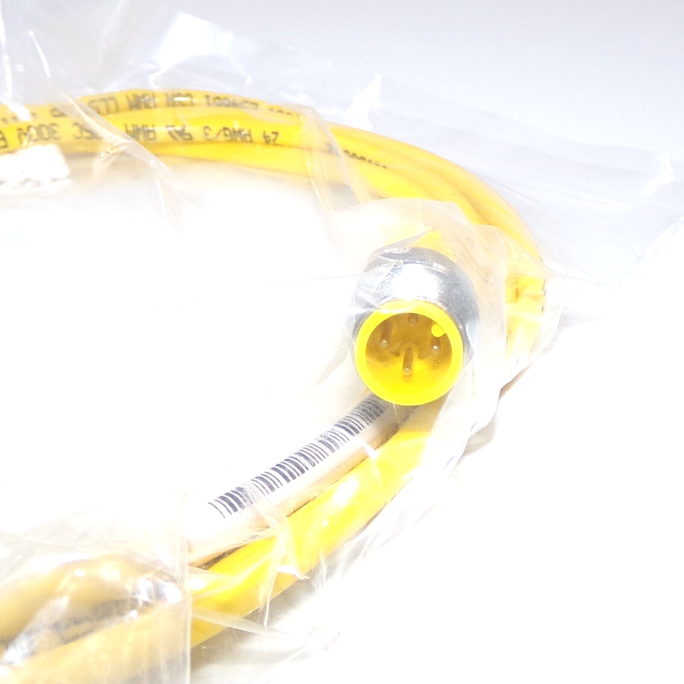 Turck 125V 2A M12 Male to 4-Pin M8 Female 3-Wire Cordset PKG 4M-2-RS 4 ...