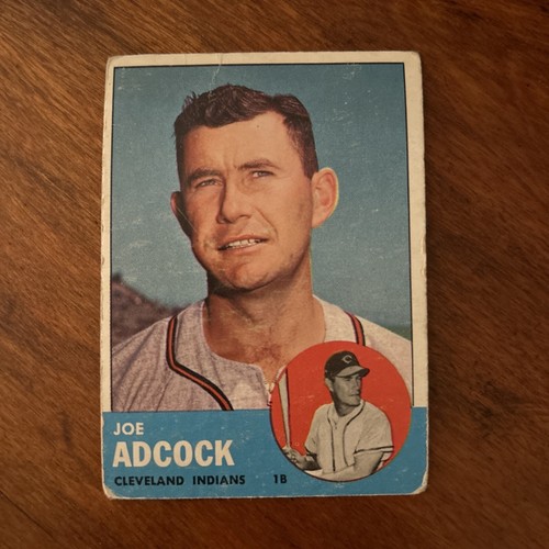 1963 Topps Baseball Joe Adcock Cleveland Indians Card #170 | eBay