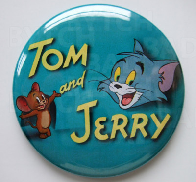 TOM AND JERRY ROUND FRIDGE MAGNET (GREEN) - CLASSIC COOL! | eBay