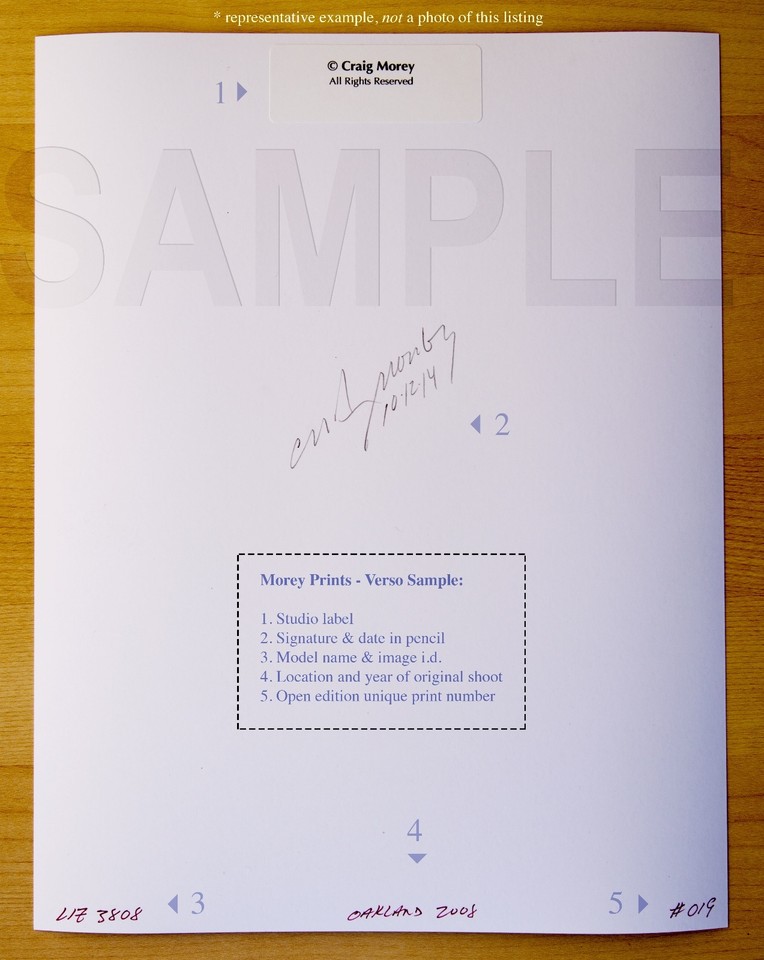 Helena 12-0034 Playboy Model Künstlerisch Akt Porträt Unterzeichnet Von ...