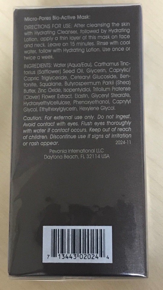 PEVONIA Power Repair Micro-pores Bio-active Mask - 1.7 oz New In Box V ...