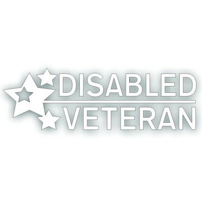 DISABLED VETERAN Army Navy decal for US United States military Vet ...