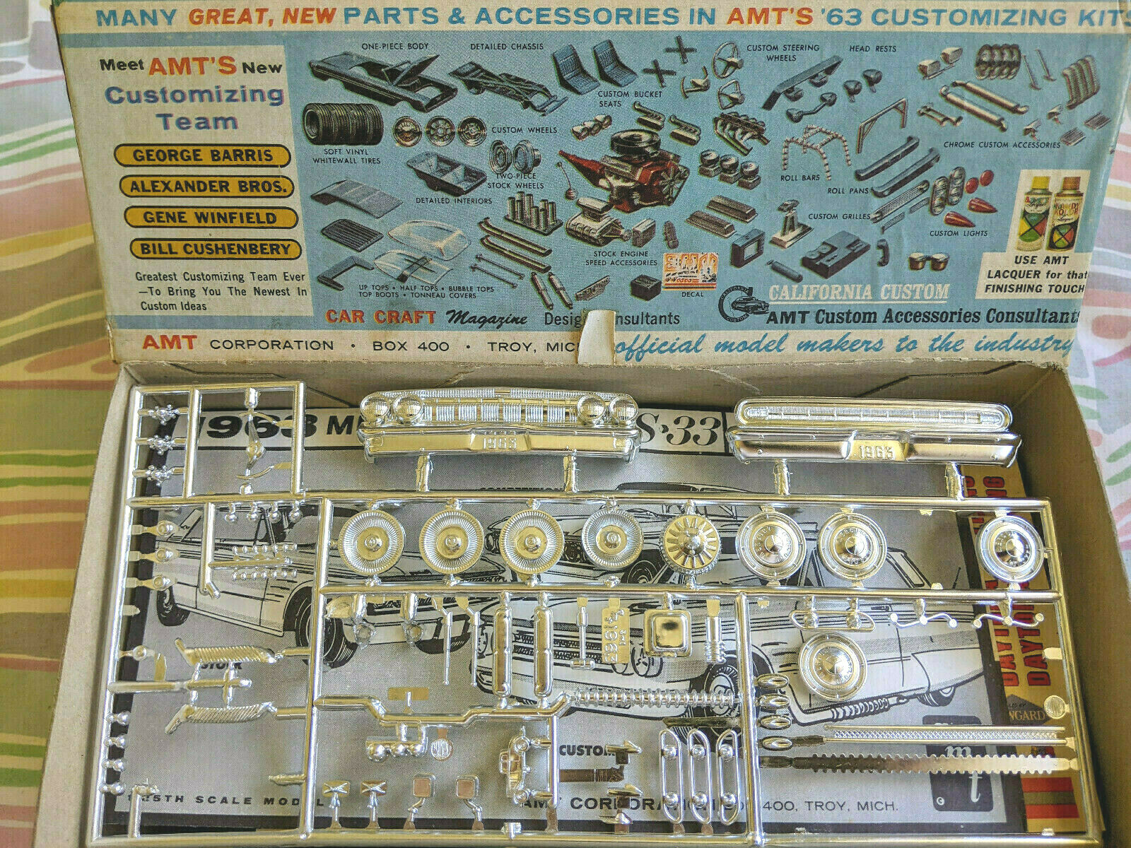 VERY RARE! *ORIGINAL VINTAGE AMT 1963 MERCURY "METEOR" KIT *SUPER NICE ...