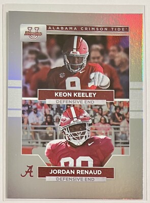 Keon Keeley Jordan Renaud 2023 Bowman Alabama Crimson Tide Silver Foil ...