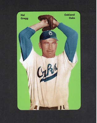 HAL GREGG, Oakland Oaks PCL | FIRST PRINTING color card | Carl Aldana ...