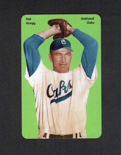 HAL GREGG, Oakland Oaks PCL | FIRST PRINTING color card | Carl Aldana ...
