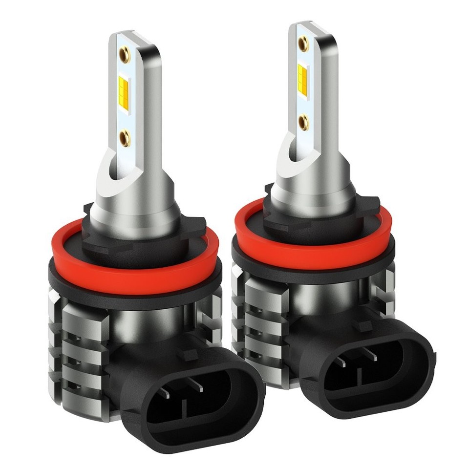 2X H8 H11 Dual Color Switchback White Amber LED CSP Fog Light Bulbs 30W ...