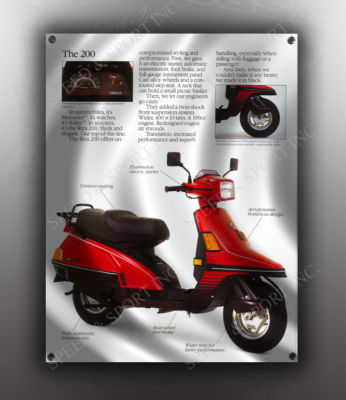 VINTAGE YAMAHA RIVA 200 SCOOTER BANNER | eBay