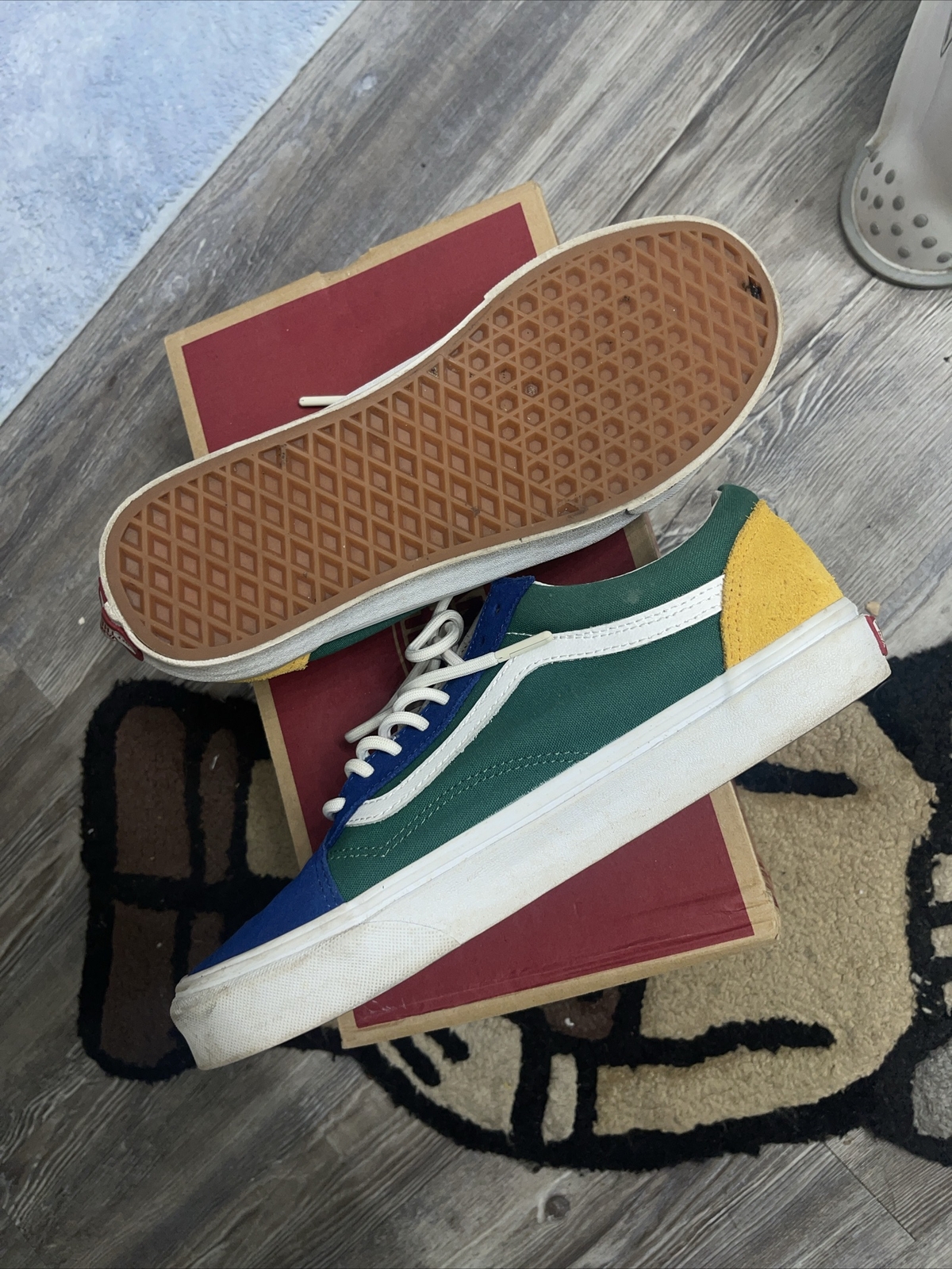 Vans Off The Wall Skate Shoes Mens 8.5 Womens 10.Multicolor Colorblock ...