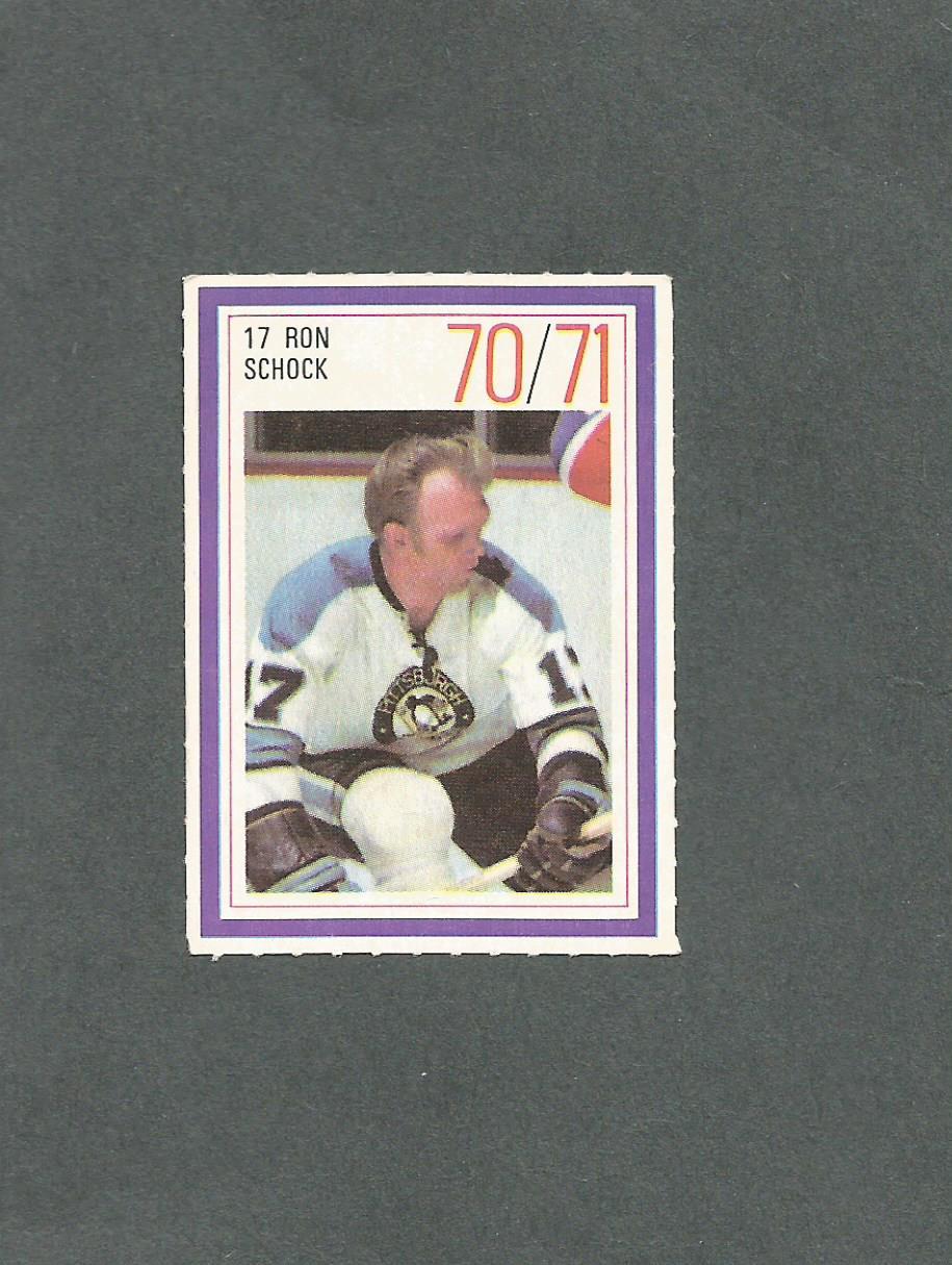 1970-71 Esso Hockey Stamp Ron Schock Pittsburgh Penguins | eBay