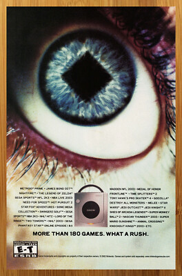 2002 Nintendo Gamecube Console/System Print Ad/Poster Official Promo ...