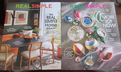 REAL SIMPLE MAGAZINES October 2023 & December 2023 Double Issue Both ...