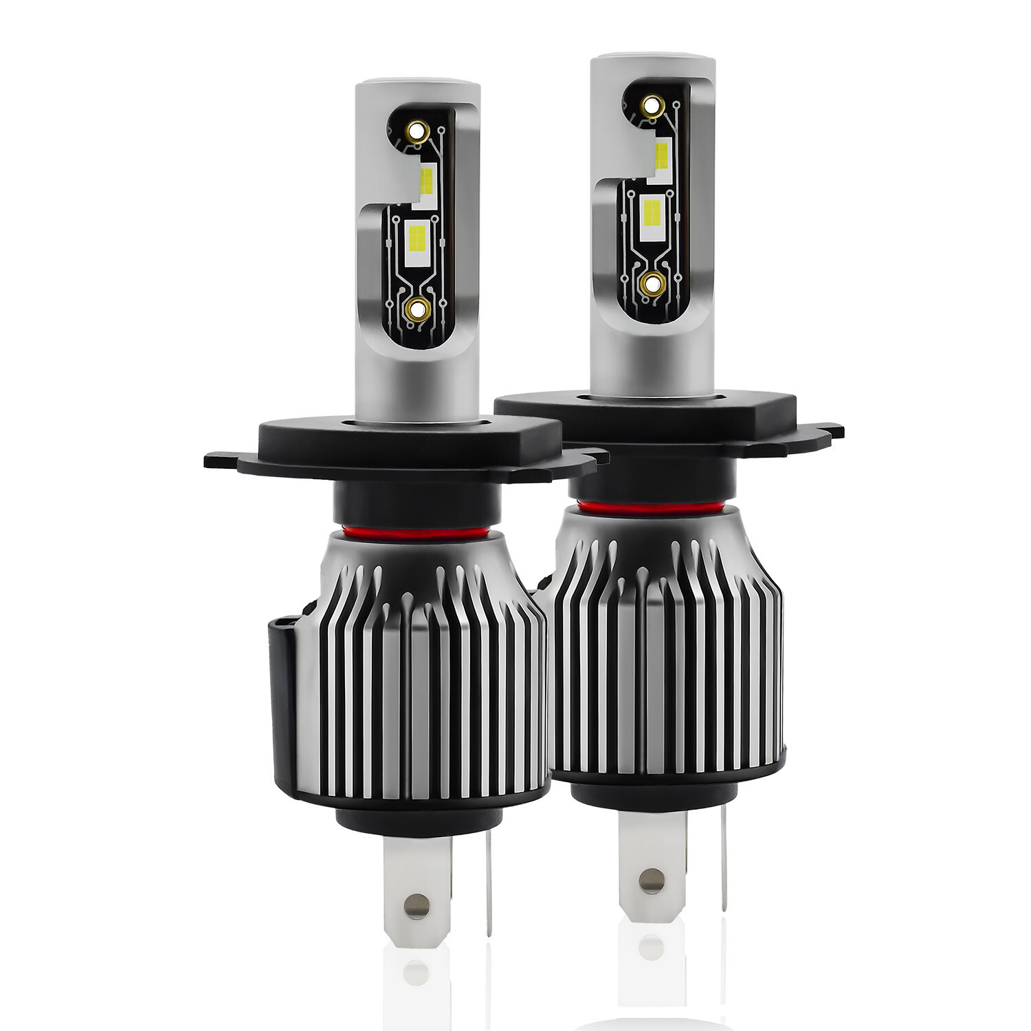 H4 LED Spotlight Car Headlight Fog Light Bulbs Lamps Kit Bright White ...