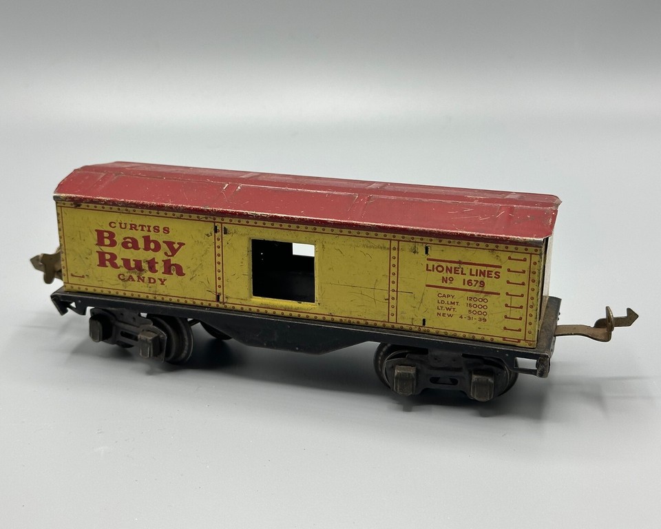 Vintage Lionel Lines 1679 Yellow Curtis S Baby Ruth Candy Box Car with ...