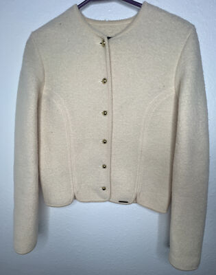 Vintage Geiger 100% Wool Button up Sweater Jacket Made Austria womens ...