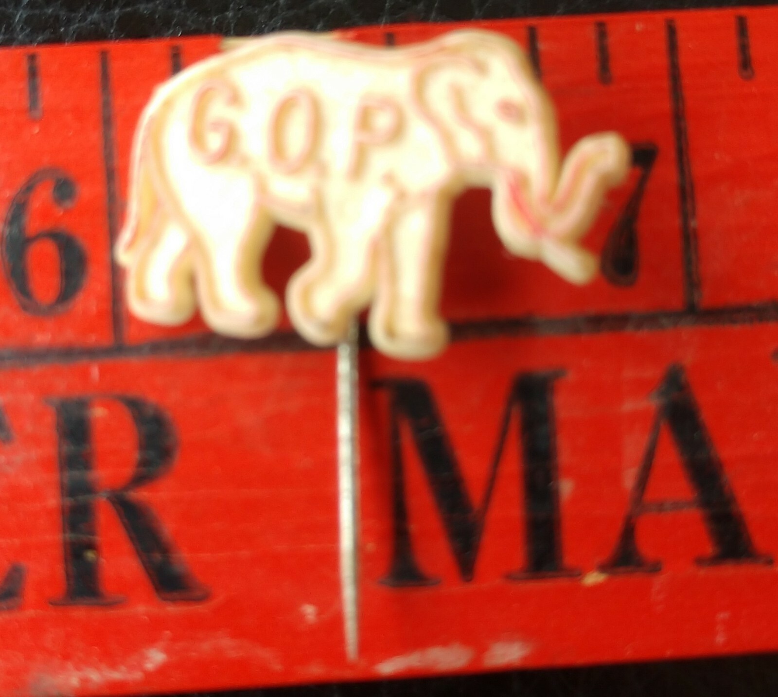 GOP Elephant Pin Vintage 3/4" Lapel Red and White | eBay