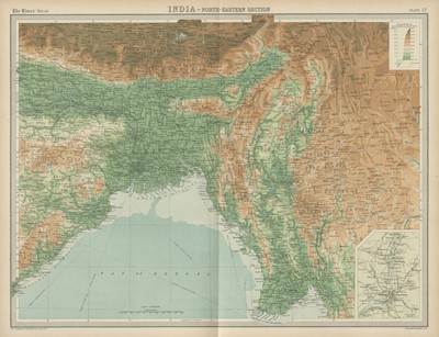 NE British India. Bengal Bangladesh Burma Assam Shan States. TIMES 1922 ...