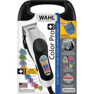 Wahl Color Pro Hair Clippers plus Haircutting Kit 79752T - NEW & FAST ...