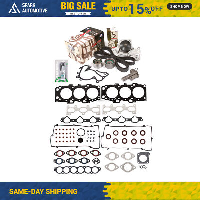 Head Gasket Set Timing Belt Kit Water Pump Fit 04-09 Hyundai Sonata Kia ...