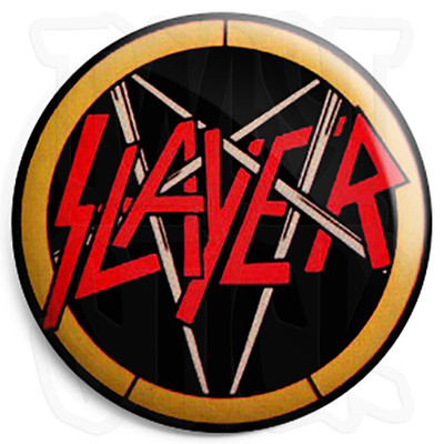 Slayer Pentagram Logo - 25mm Trash Metal Button Badge with Fridge ...